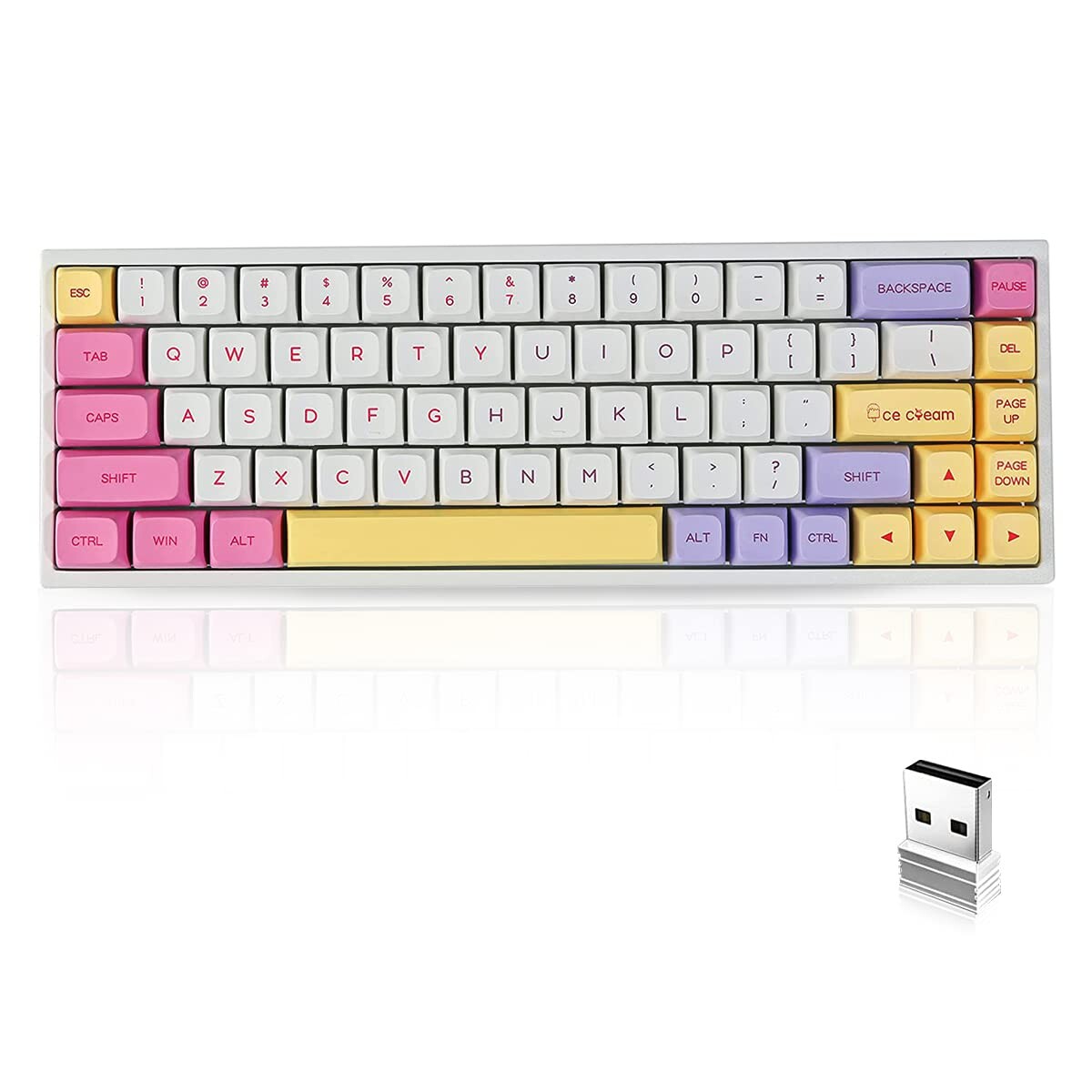 BOYI WK68 Hot Swappable RgB Mechanical Keyboard Wireless Bluetooth 502 ...