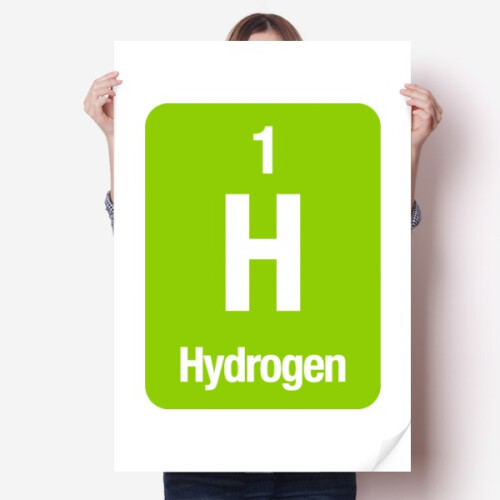 H Hydrogen Checal Element Science Sticker Decoration Poster Playbill ...