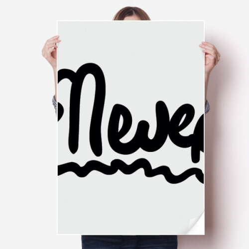 Never Funny Quote Handwrite Sticker Decoration Poster Playbill ...