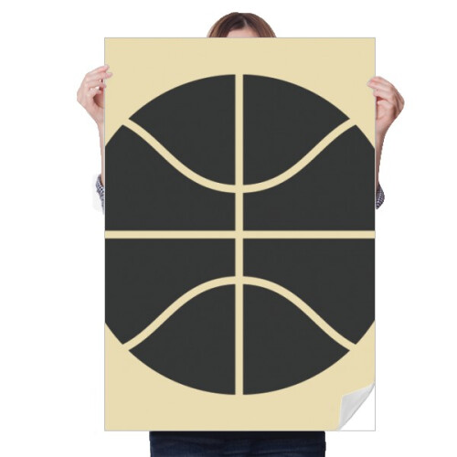 Basketball Sport Simple Geometry Pattern Sticker Decoration Poster ...