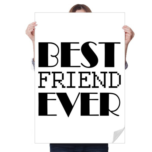 Best Friend Ever Quote Art Deco Fashion Sticker Decoration Poster ...