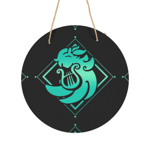 (Genshin Impact Venti - Anemo Emblem=1019) Round Metal Sign Aluminum 11 ...