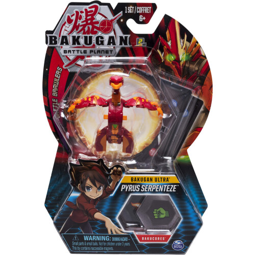 Bakugan Ultra Pyrus Serpenteze 3"" Tall Collectible Transforming Cre on ...