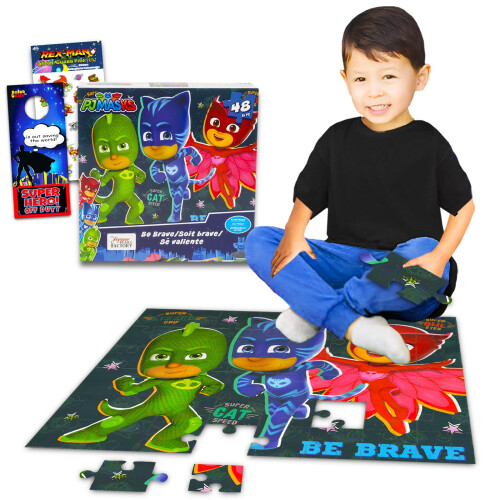PJ Masks Kids Floor Puzzle for Toddlers - PJ Masks 48 Piece Puzzle Bun ...