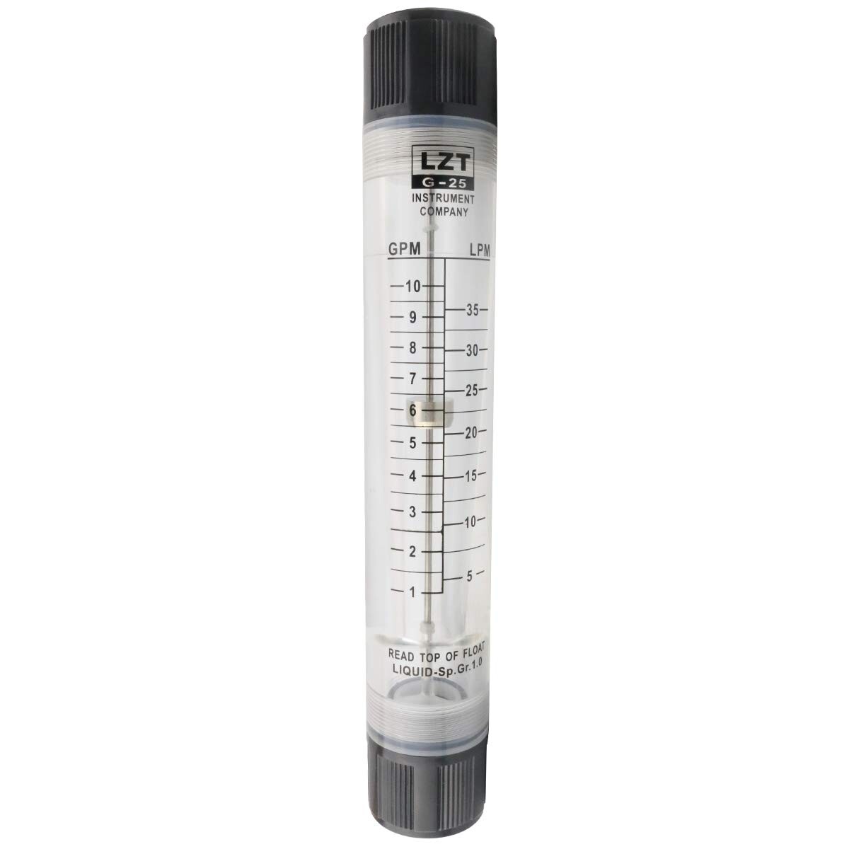Nxtop 5-35LPM Inline Clear Acrylic Water Flowmeter 1PT Dia Threads on OnBuy