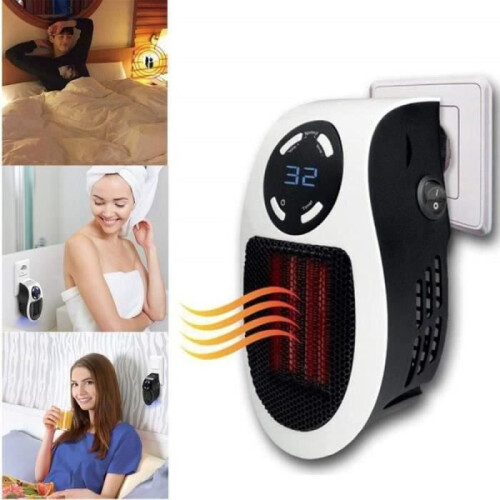 Mini Heater Fan Wall Socket Electric Space Air Radiator Living Room ...