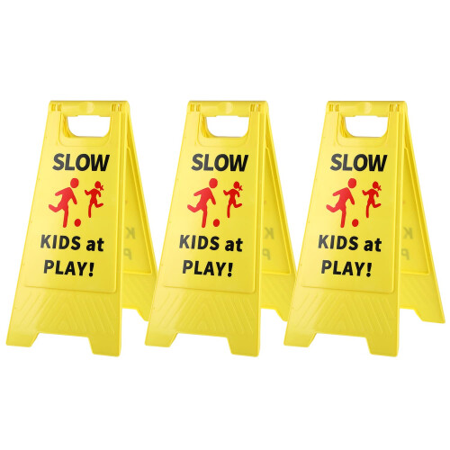 Slow Kids at Play Sign Children at Play Safety Signs with Double-Sided ...
