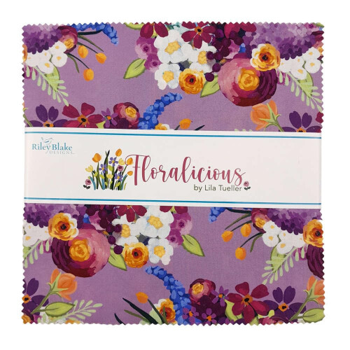 Lila Tueller Designs Floralicious 10"" Stacker 42 10-inch Squares Laye ...