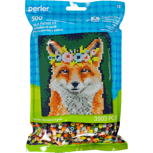 Perler Floral Fox Pattern and Fuse Bead Kit 10'' x 11'' 3503pc on OnBuy