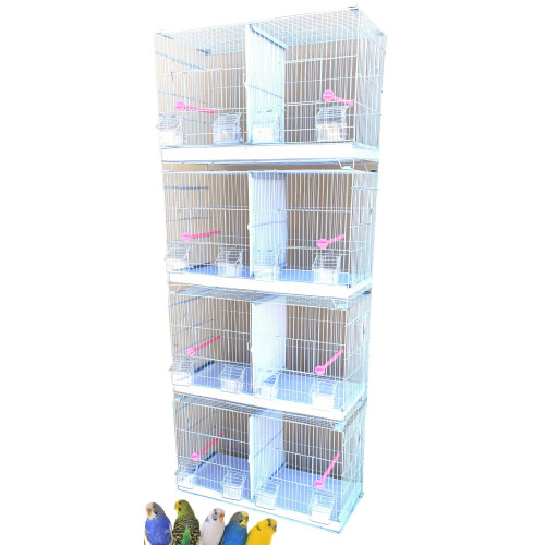 4 of Stack and Lock Double Breeding Bird Cage with Both Solid and Wire ...