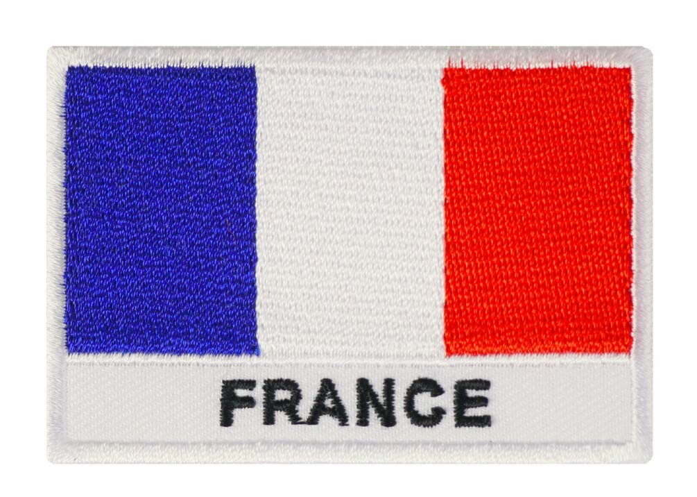 Parche termoadhesivo bordado con la bandera de Francia, dise o gr fico ...