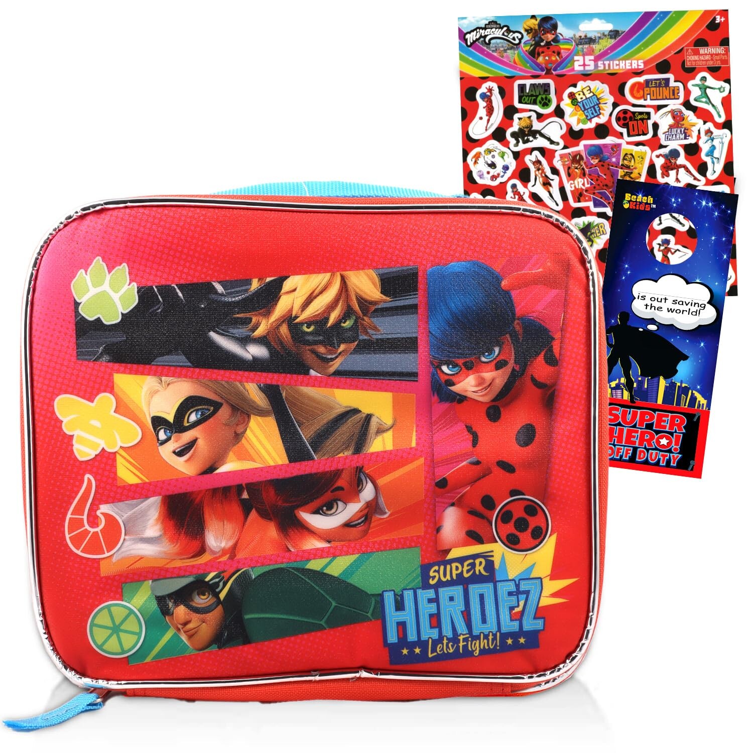 Zagtoon Miraculous Ladybug Lunch Box Set - Bundle with Miraculous Lady ...