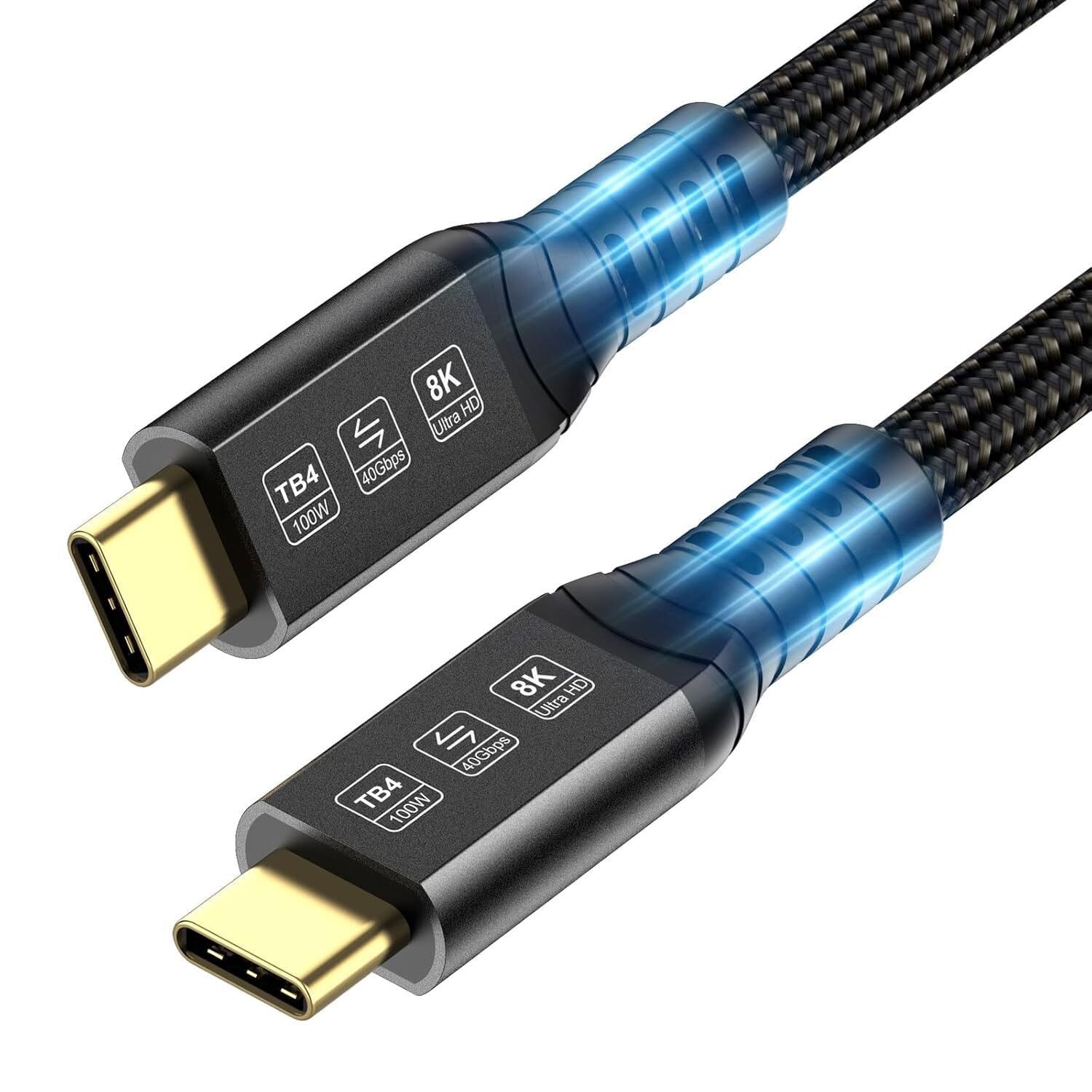 ConnBull Thunderbolt 4 Cable Long 10FT 40Gbps High Speed USB C Cable ...