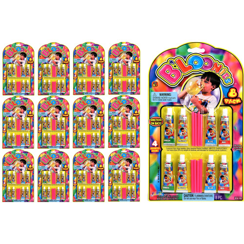 JA-RU Bloonies Magic Plastic Bubbles Variety Pack (96 Tubes in 12 Packs ...