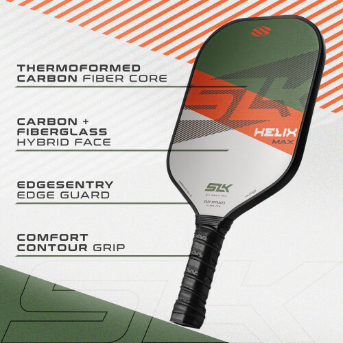 2024 SLK Helix Pro Pickleball Paddle | Carbon Fiber & Fiberglass Hybrid ...