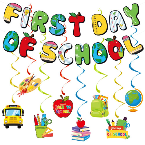 First Day of School Banner Welcome Back to School Garland Banner First ...