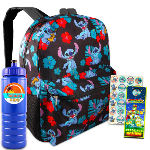 Disney Lilo and Stitch School Backpack ~ 3 Pc Bundle 16"" Stitch School ...