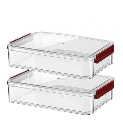 Comforhous 2 Pack Document Storage Clear Plastic Storage Boxes with ...