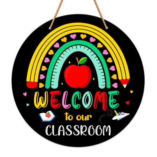 JUESMOS Welcome Sign for Classroom Door Decorations Welcome to Our ...