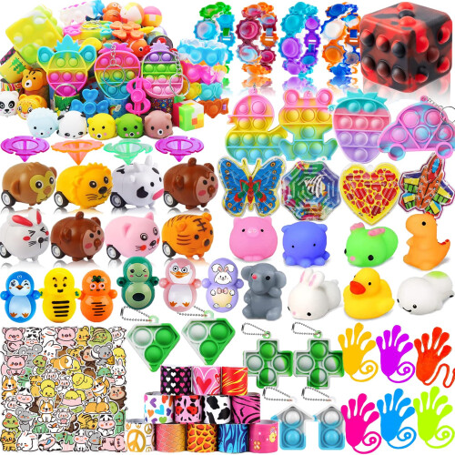 116 Pcs Party Favors for Kids 4-8-12 Pop Fidget Toys for Boys Grils Treasure Box Toys for ...