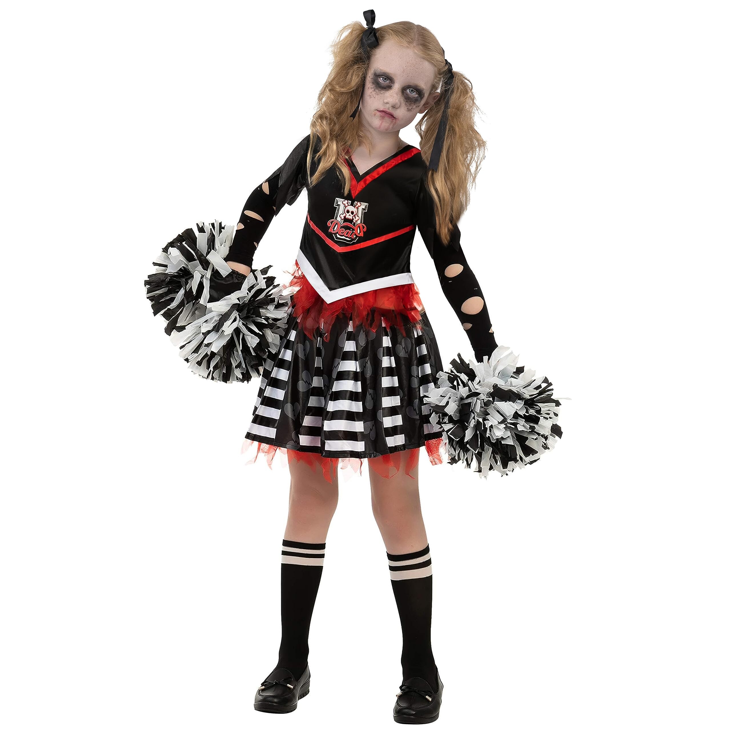 Spooktacular Creations Kids Halloween Cheerleader Costume Zombie ...