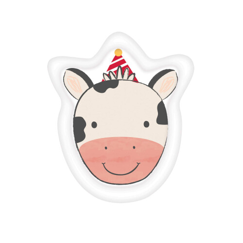 Adorable Barnyard Birthday Cow Shaped Plates (7"" x 8.75"") - Pack of 8 ...