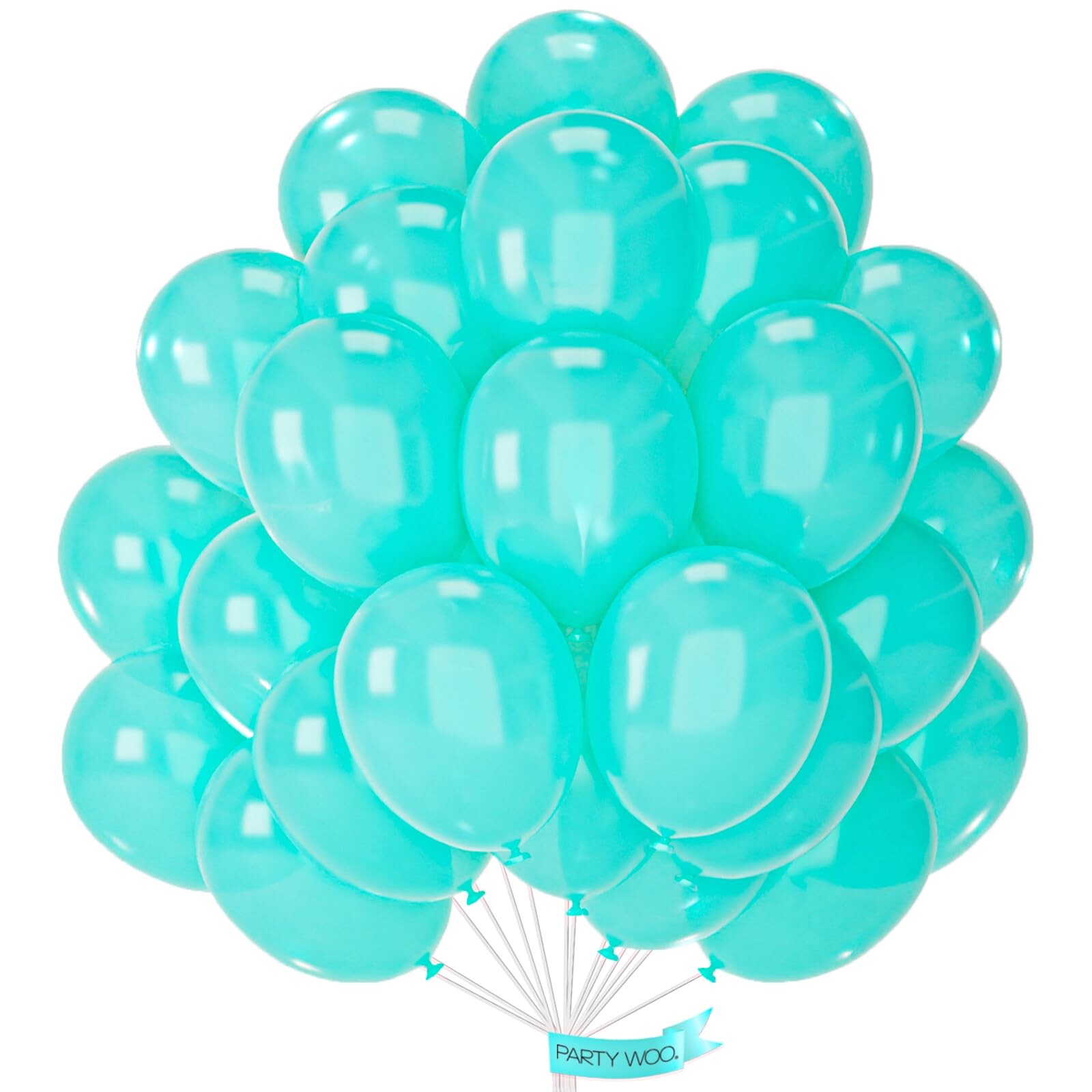 PartyWoo Pearl Teal Balloons 50 pcs 12 Inch Teal Balloons Teal Blue Balloons for Balloon Garland ...