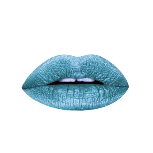 Aromi Teal Blue Metallic Liquid Lipstick | Turquoise Sea Foam Lip Color ...