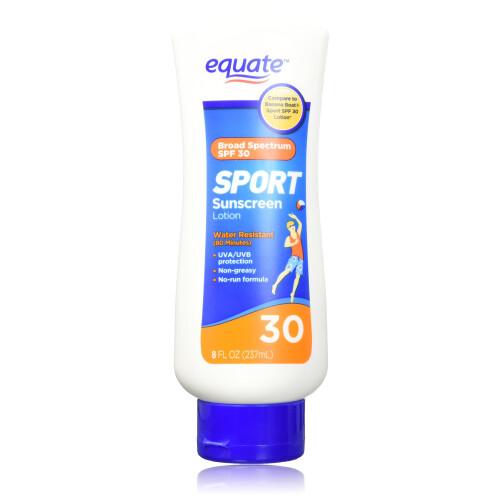 Equate Sport Sunscreen Lotion SPF 30 8oz Compare to Banana Boat Sport ...