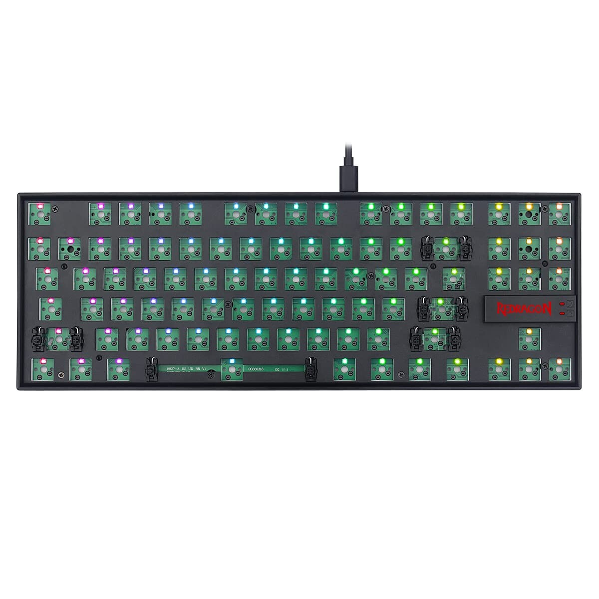Redragon BBK552 Custom Gaming TKL Mechanical Keyboard Kit - 80% 87 Keys ...