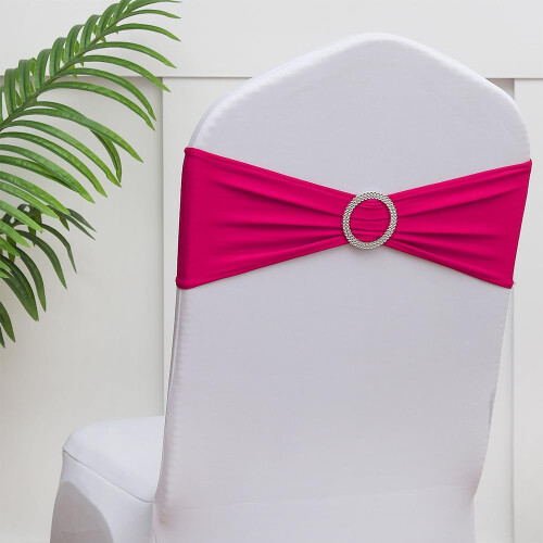 Gankar 50 Pack Hot Pink Chair Sashes for Wedding Hot Pink Chair Sashes ...