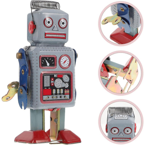 Wind- Up Robot Toy Clockwork Tin Robot Vintage Wind Up Walking Robot ...