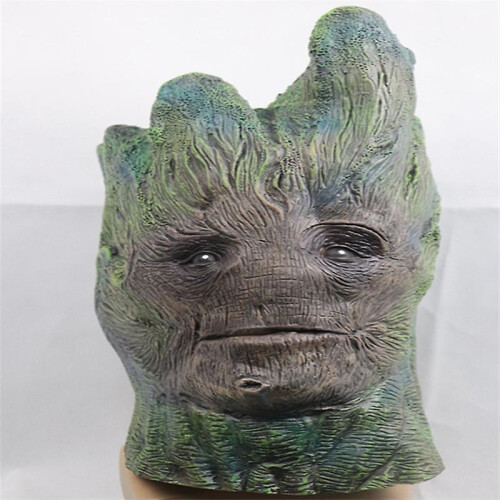 Snailify Tree Man Latex Mask Halloween Superhero Groot Cosplay Helmet ...
