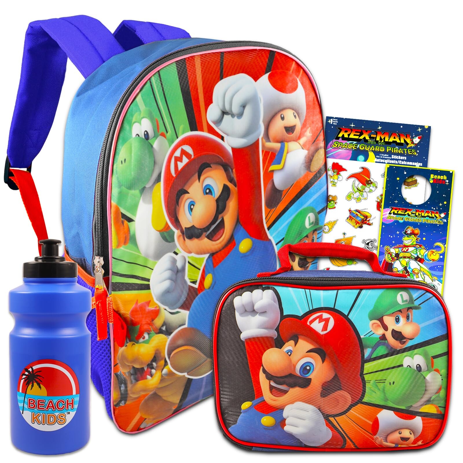 Super Mario Backpack and Lunch Box Set for Kids - Mario Backpack and ...