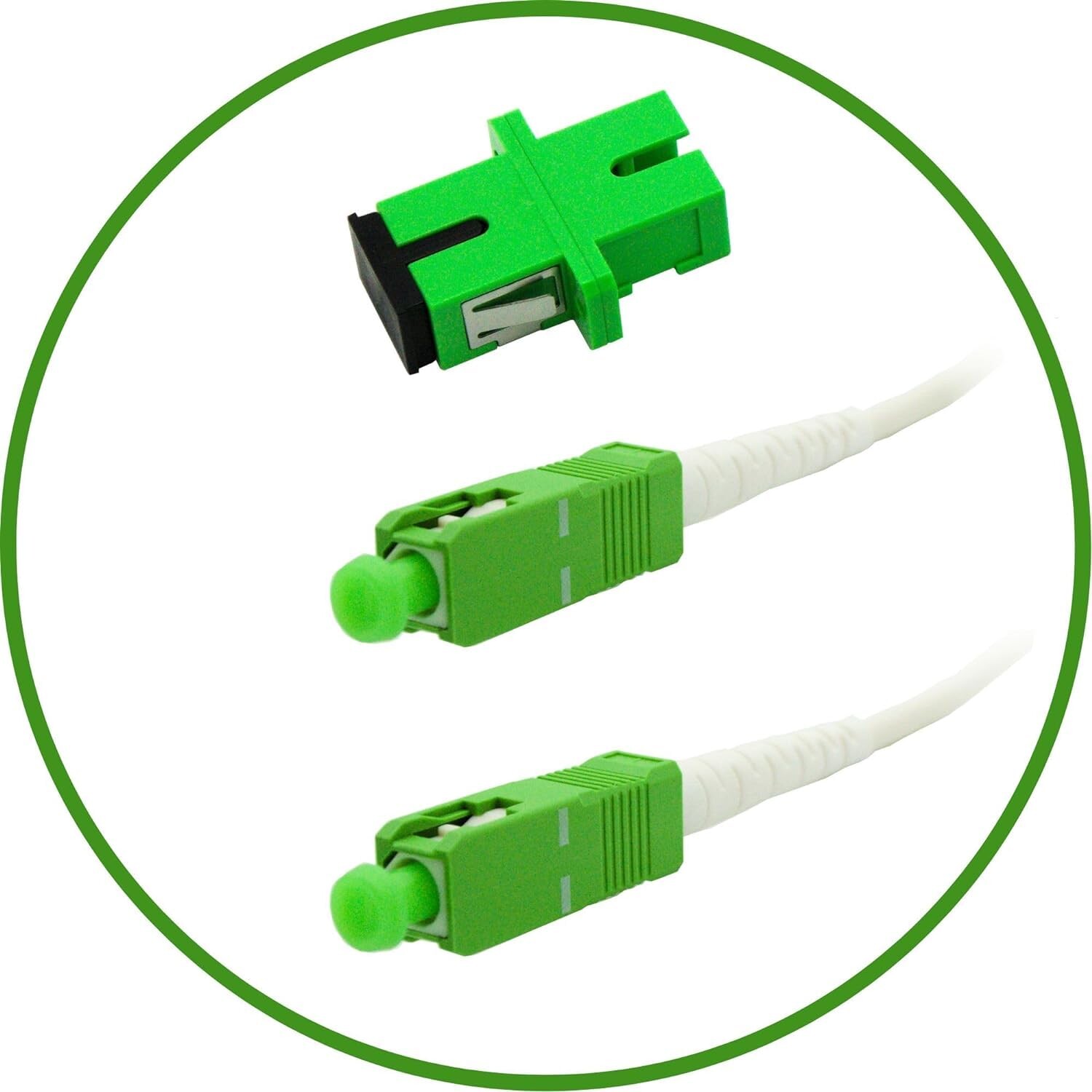 Fibershack - SC/APC Fiber Optic Internet Cable 10ft / 3M - White ...
