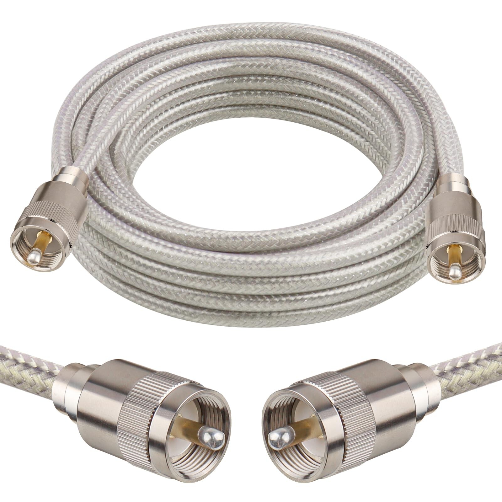 MOOKEERF CB Coax Cable RG8x Coaxial Cable 20ft RG8X Stranded Core UHF ...