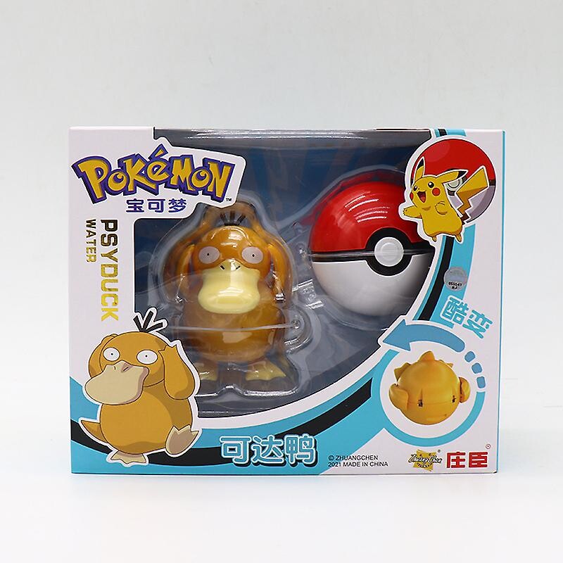 (Psyduck) Deformed Pikachu Doll Pokeball Children's Toy Gift Deformed Toys on OnBuy