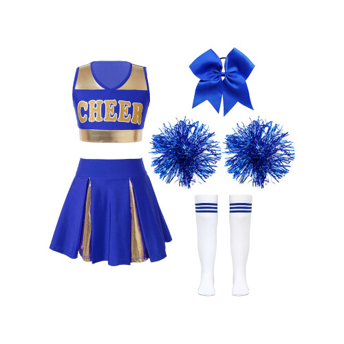 (ablack&white, 16) Miutii Kids Girls Cheer Leader Costume Fancy Dress ...