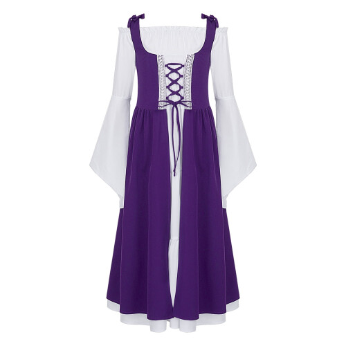(purple, 6) YONGHS Kids Girls Renaissance Medieval Princess Costume ...