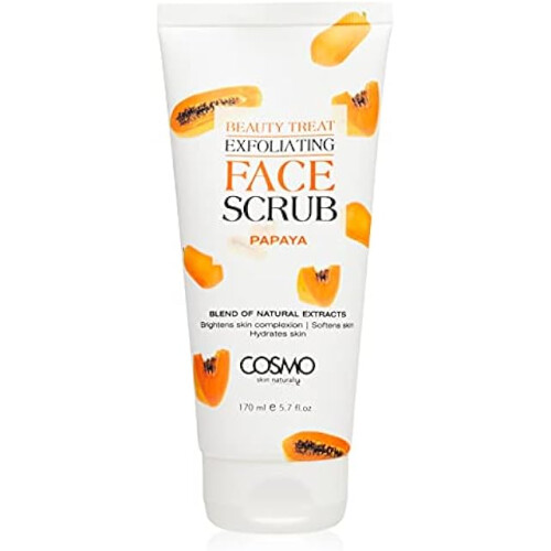 Cosmo Papaya Scrub Gentle Exfoliator with Natural Ingredients for Fresh ...