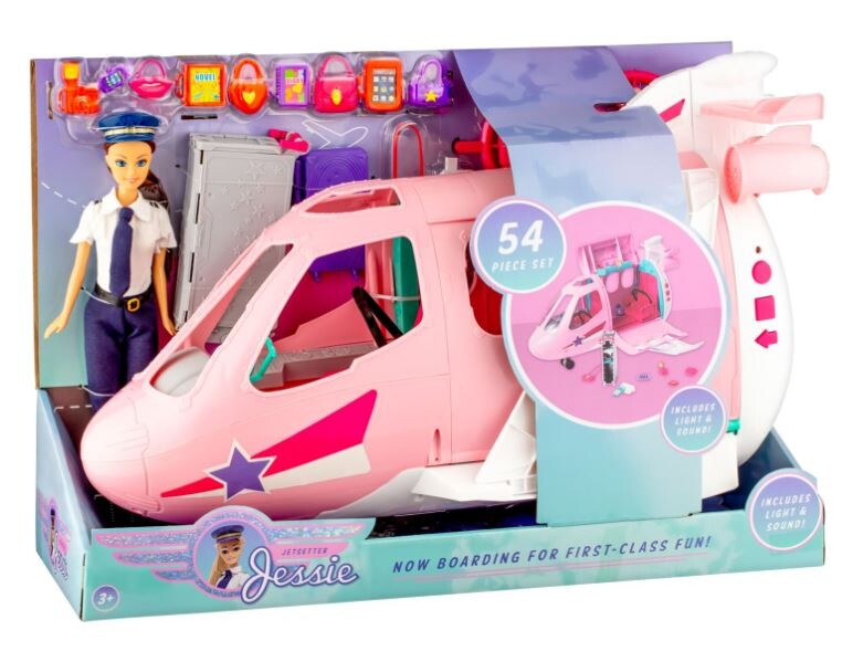 New 3 x 1.5V "AA" Size Motorized Jet Plane Jetsetter Jessie Playset. on ...