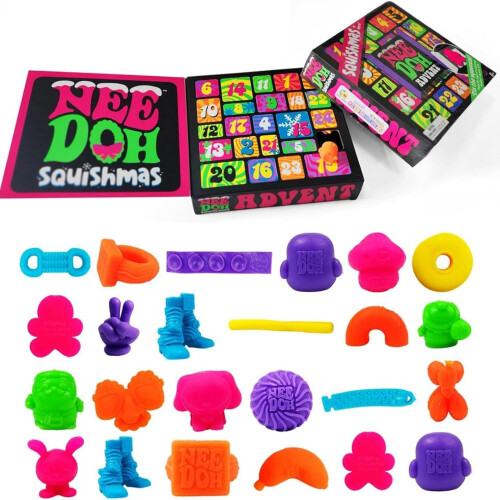 Nee Doh Squeeze Christmas Advent Calendar - 24 Mini Squeeze Toys on OnBuy