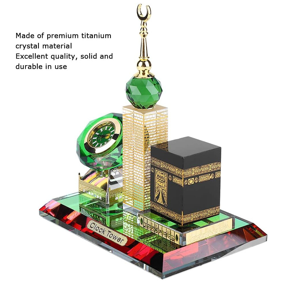 Muslim Kaaba Clock Tower Model Kaaba Allah Crystal Figurines, Muslim ...