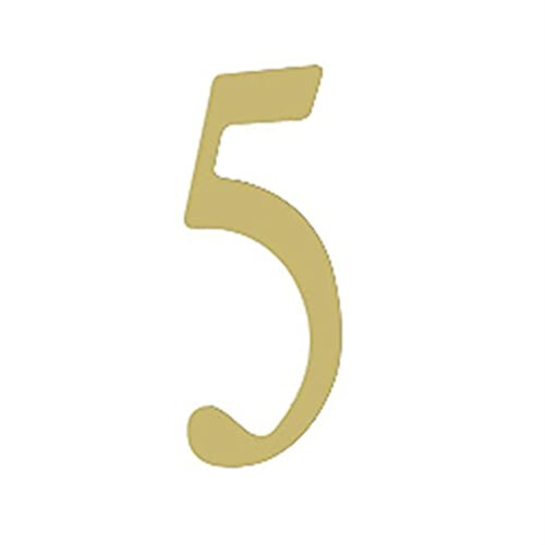 2 inch Brass Self Adhesive Address Number. Number: 5 on OnBuy