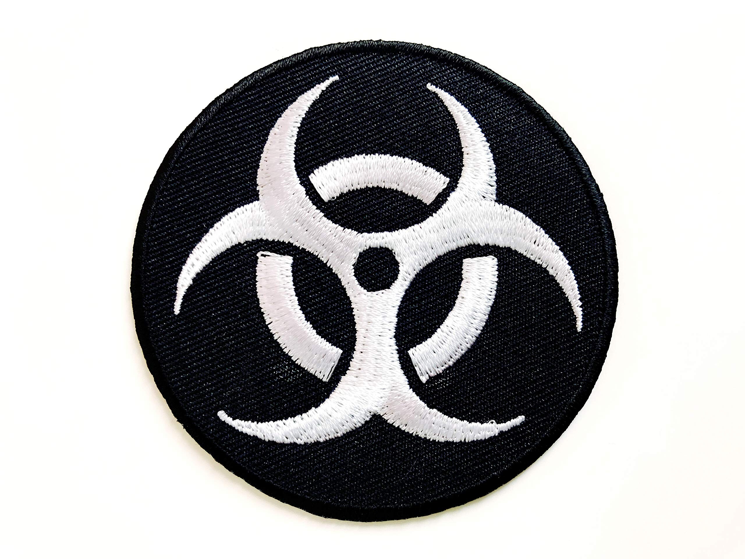 TH Biohazard Symbol Sign Danger Poison Toxic Warning Black Logo Appliq ...