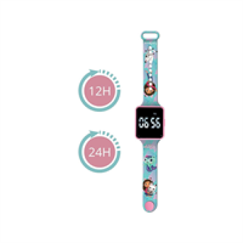 Lexibook Gabby's Dollhouse LED Digital Kids Watch - Multicolour on OnBuy