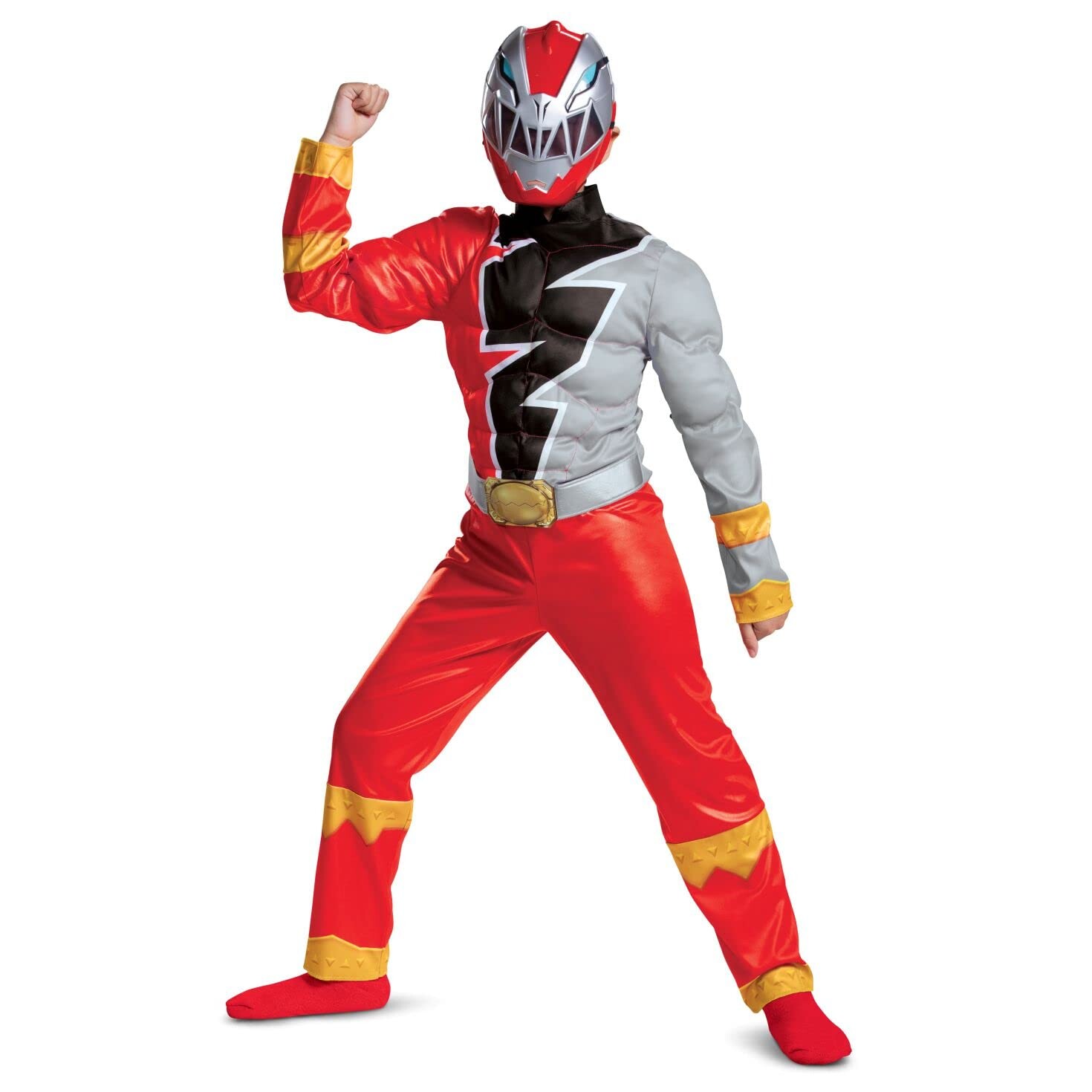 Red Ranger Muscle Costume for Kids Official Power Rangers Dino Fury O ...