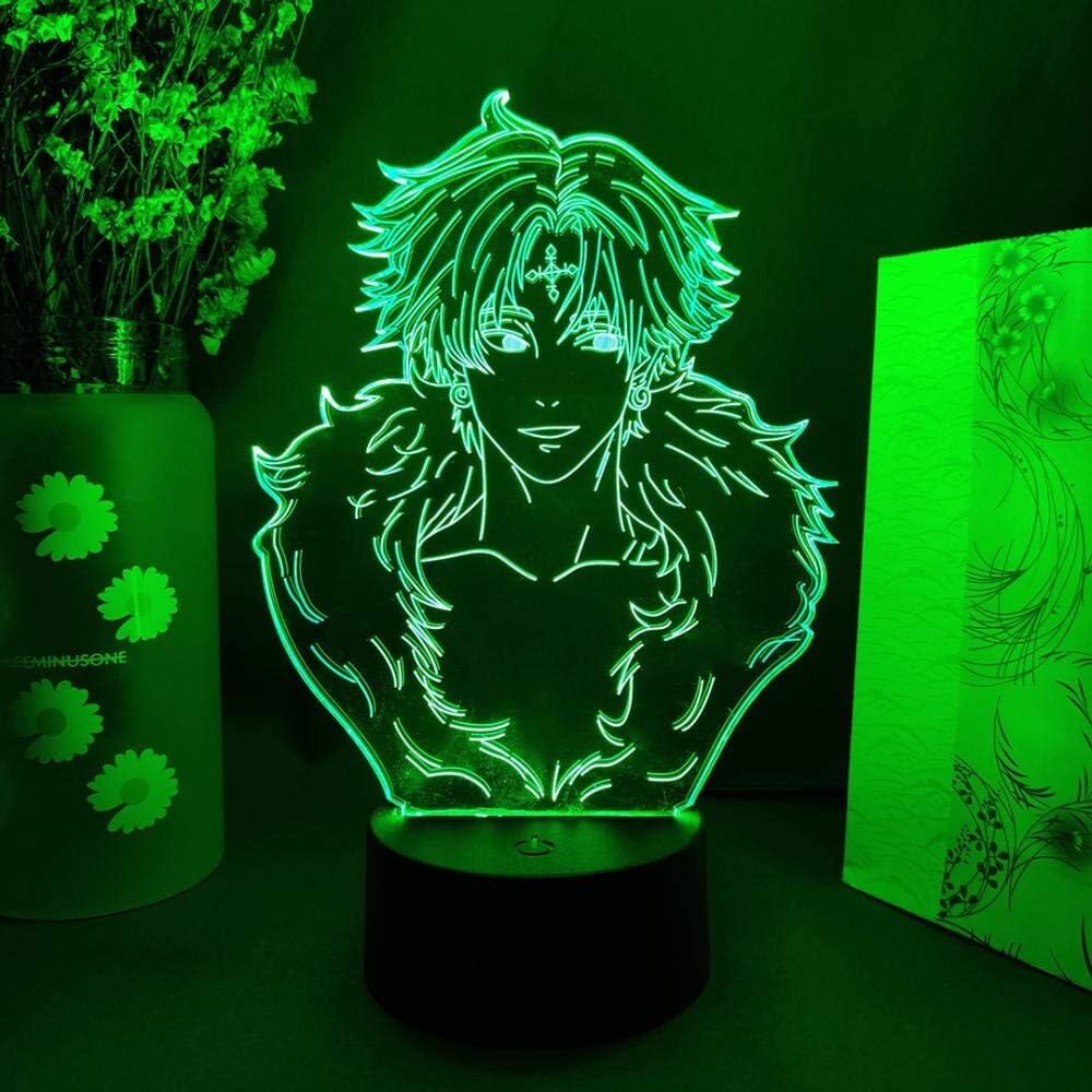3D Night Light 7 Colors Changing LED Table Lamp CHROLLO LUCILFER ...