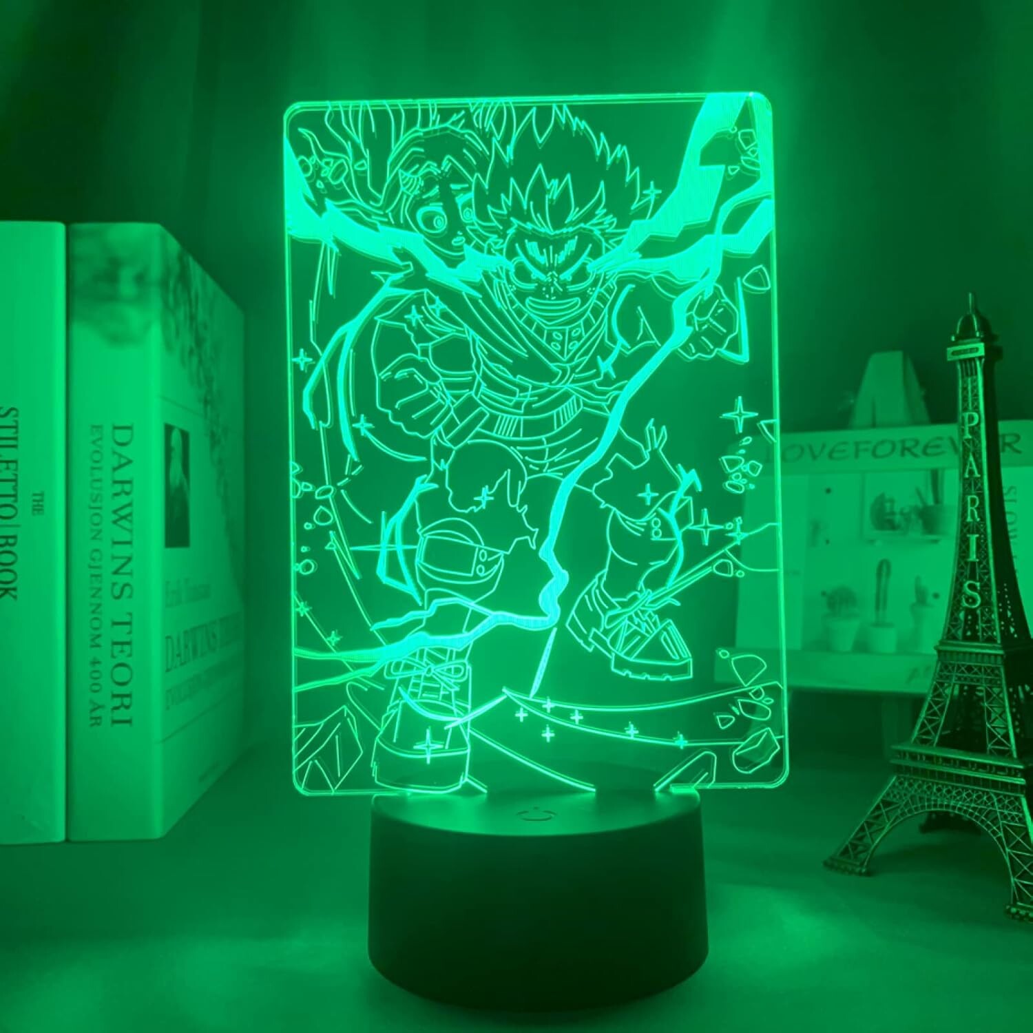3D led Lamp 3D Night Light Izuku Midoriya Led Night Light Deku Anime My ...