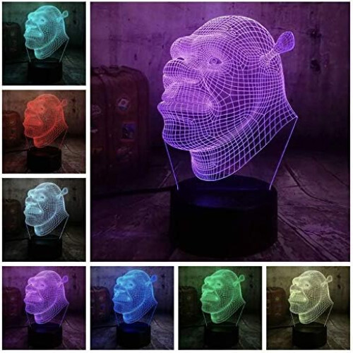 Figurines - Shrek 2 Movie Action Figure - 3D Illusion LED Shrek Forever ...